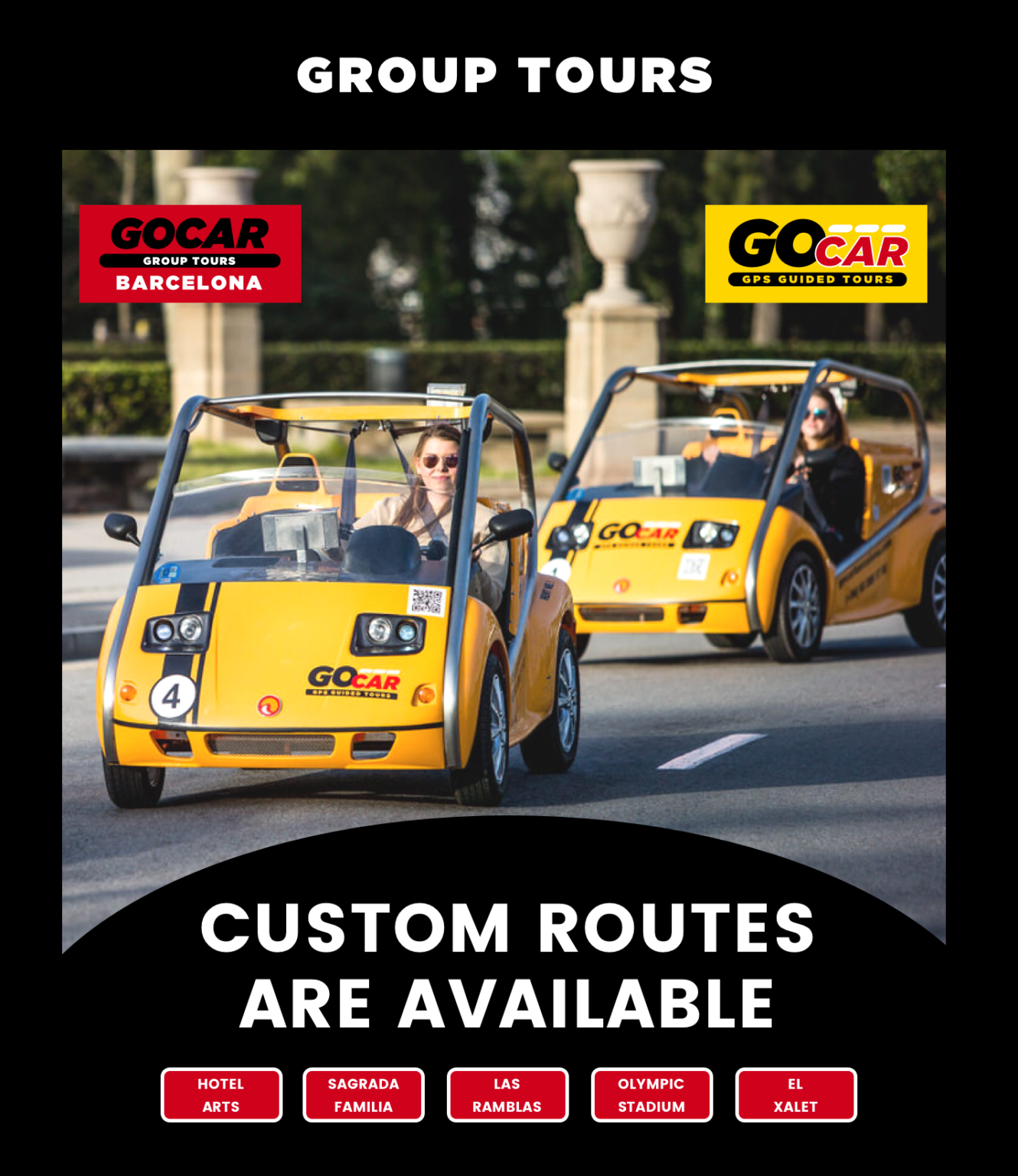 Barcelona Group Tours - Groups GoCar Barcelona